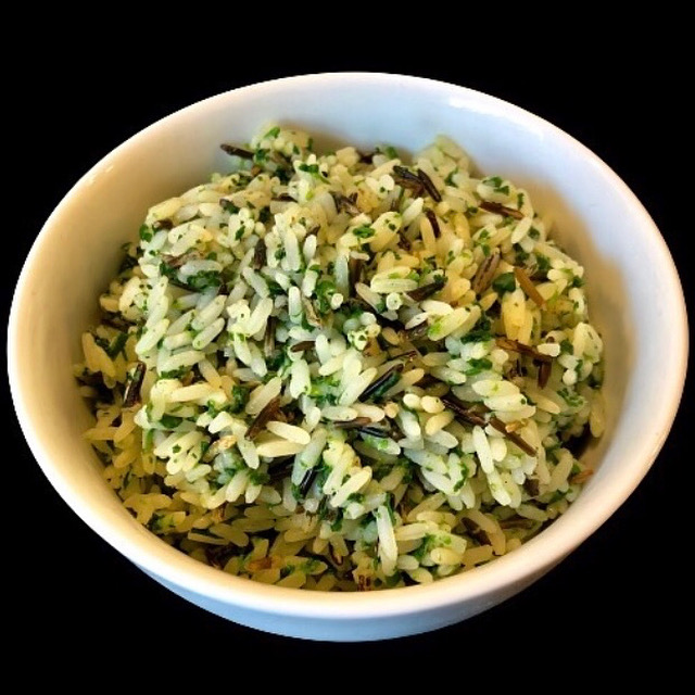 Vilde ris med spinat - Grøntmad